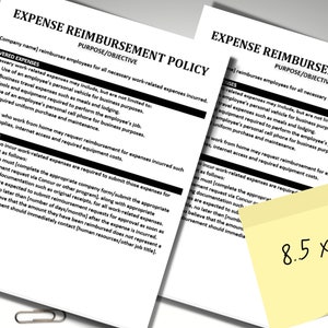 Expense Reimbursement Policy | MS Editable Word Template | Human ...