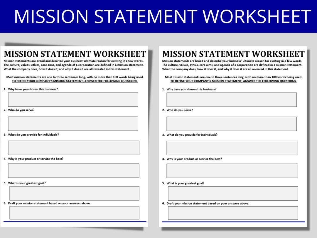 Mission Statement Template | HR Templates | Company History | Human ...