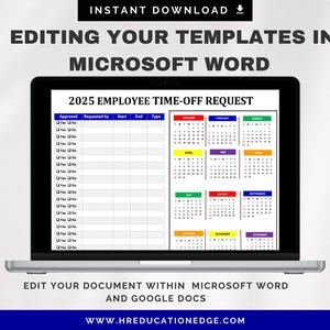 2025 Employee Time off Planner: HR Leave Calendar (digital Download) - Etsy