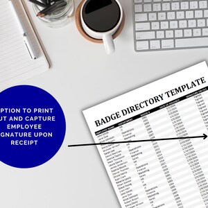Employee Badge Tracker Template: HR Access ID Log (excel, Google Sheets ...