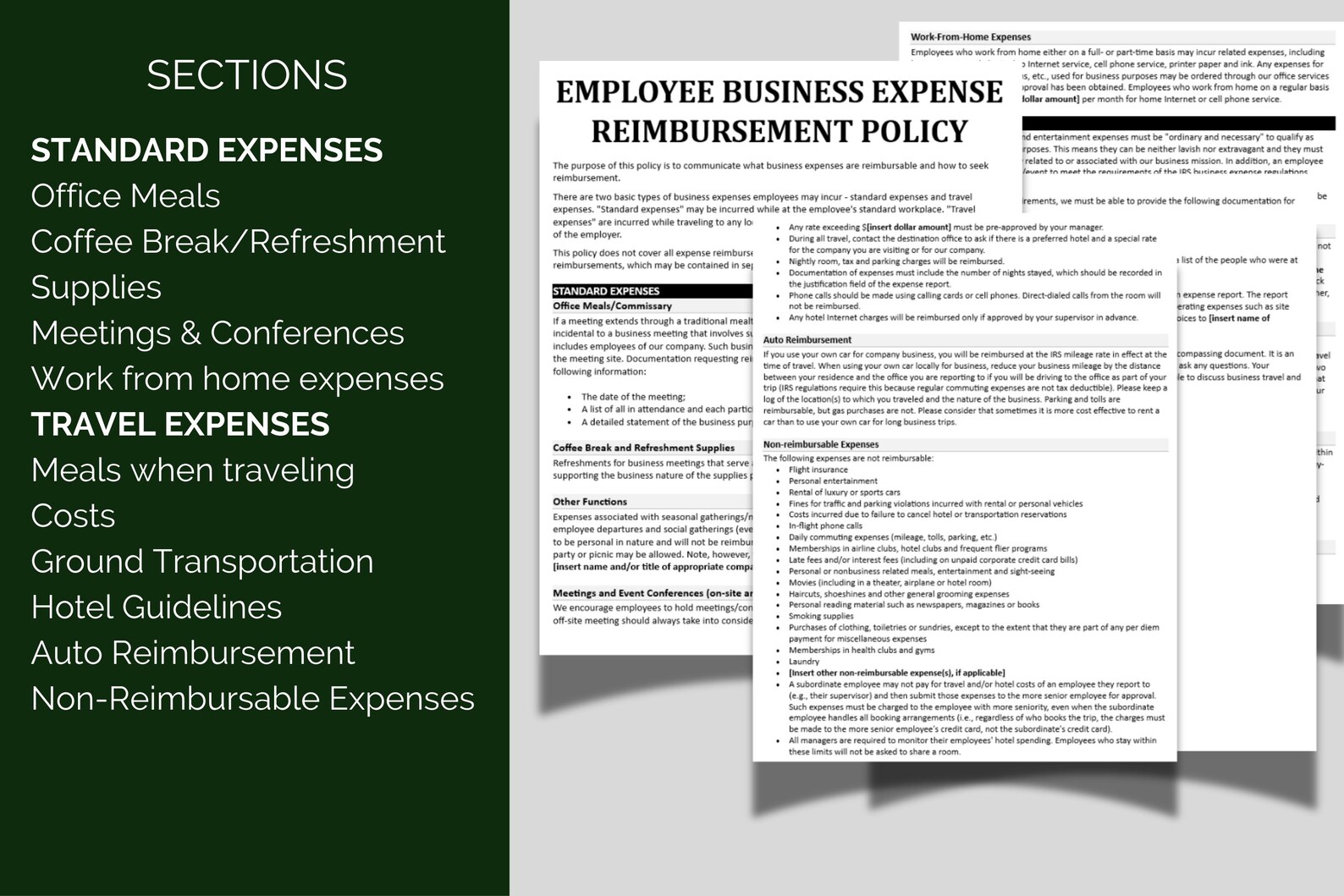 Expense Reimbursement Policy Form: HR Template (digital Download) - Etsy