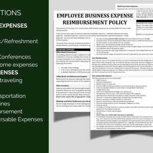 Expense Reimbursement Policy Form: HR Template (digital Download) - Etsy