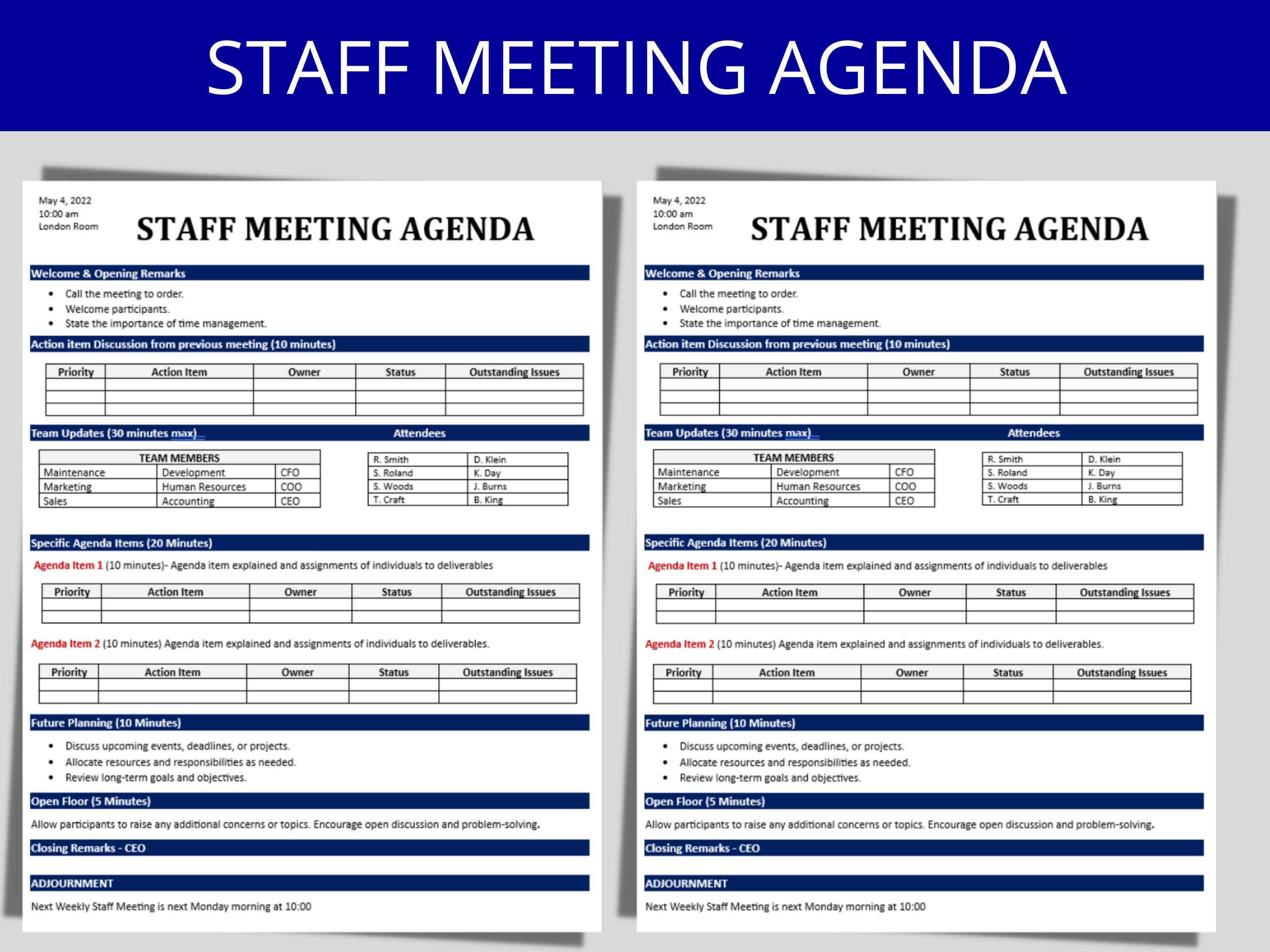 Meeting Agenda Excel Template Meeting Agenda Excel Template