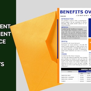 Employee Benefits Template: HR New Hire Packet | I Open Enrollment ...