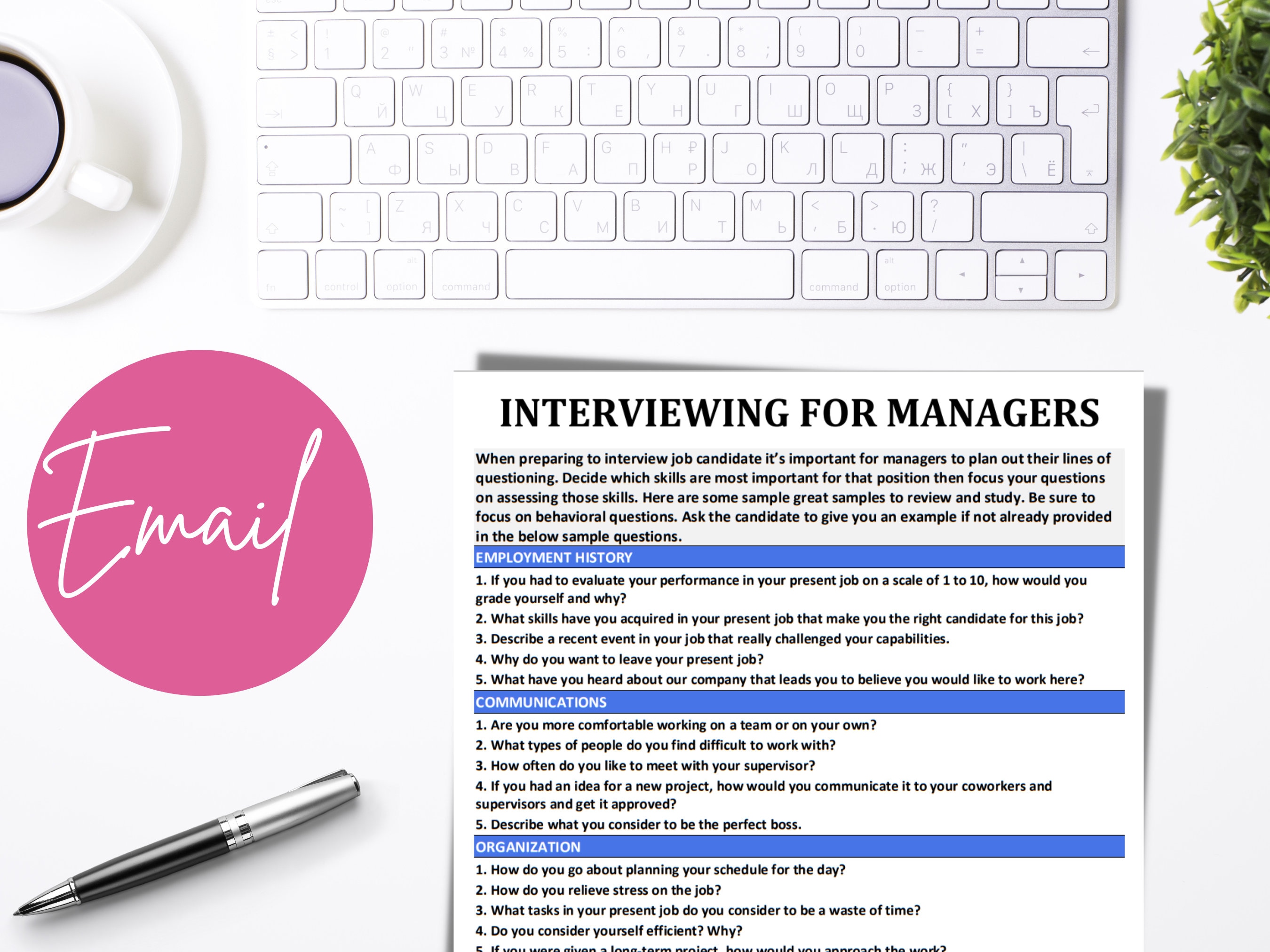 Interviewing for Managers Editable Word Interviewing Form - Etsy