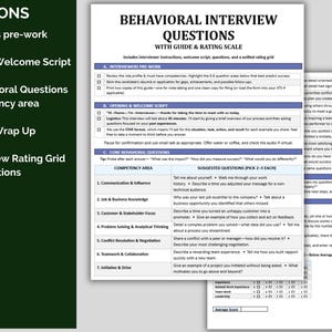 Behavioral Interview Questions Template: STAR Method & Rating Grid ...