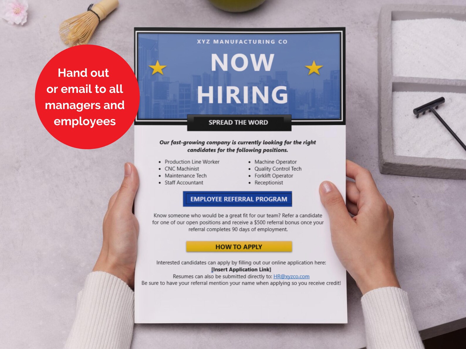 Recruiting Flyer Template: Editable HR Hiring Flyer (digital Download ...