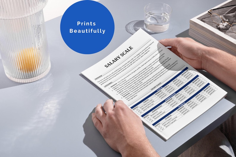 Customizable Salary Scale Template: HR Compensation Management (word ...