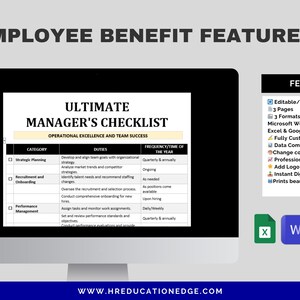 Manager Checklist: Team Oversight, Leadership Training (digital ...