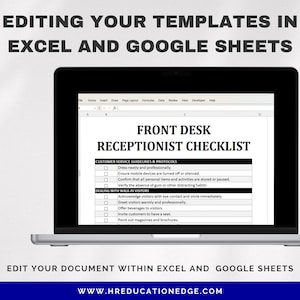 Receptionist Training Checklist: Front Desk Customer Service (word ...