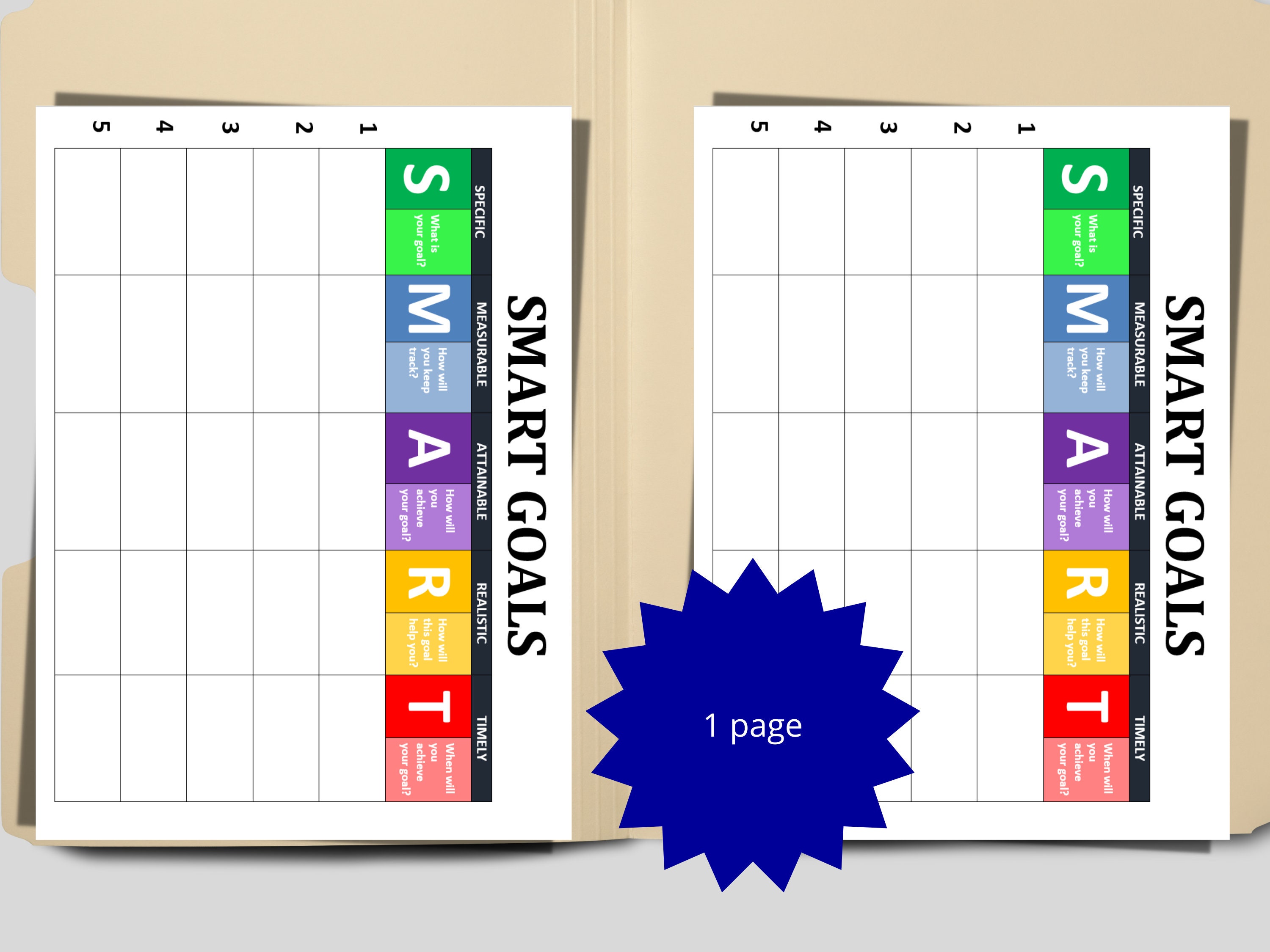 SMART Goals Template: Editable HR Worksheet (digital Download) - Etsy