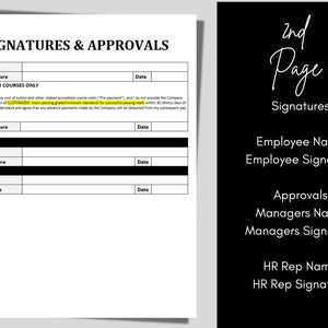 HR Pre-approval Form for Employee Training and Conferences - Etsy