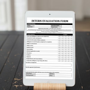 Intern Evaluation Form: HR Template for Performance Feedback (MS Word ...