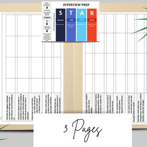 STAR Interview Prep Template: Situational Questions (editable Word) - Etsy