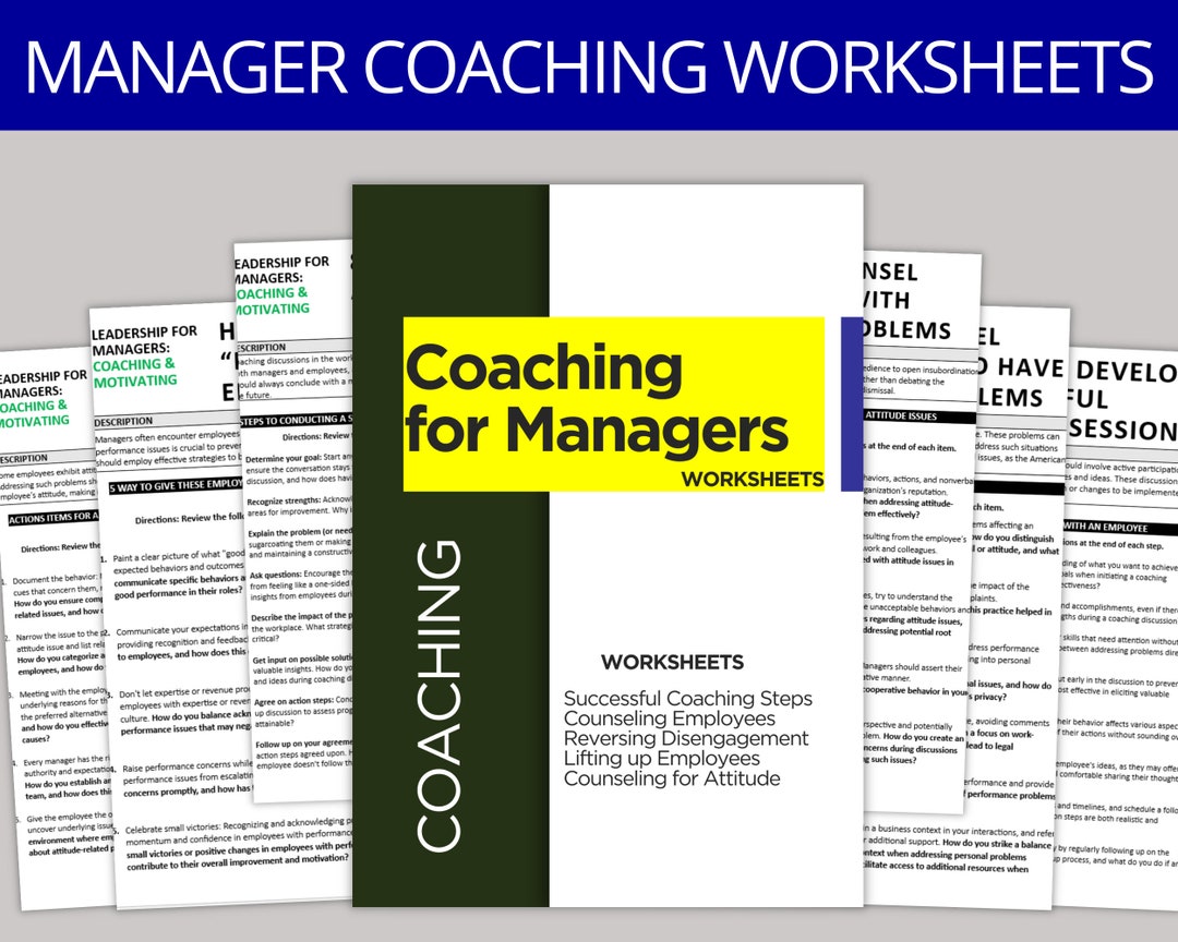 Coaching for Managers Workbook: Leadership Development Worksheets ...
