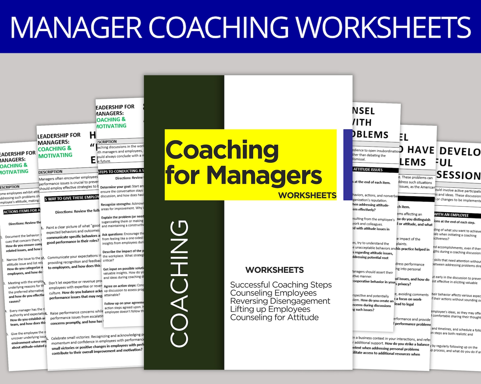 Manager Coaching Worksheets: Leadership Development (digital Download ...