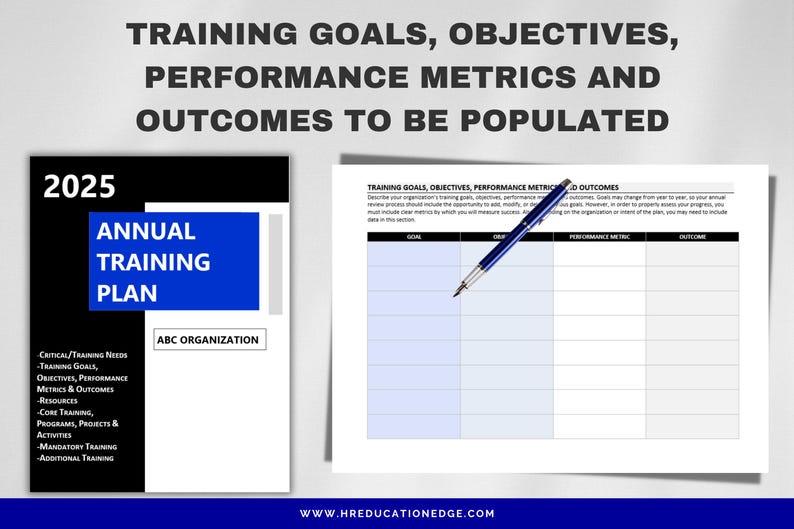 2025 Annual Training Plan Template: Corporate Employee Development (MS ...