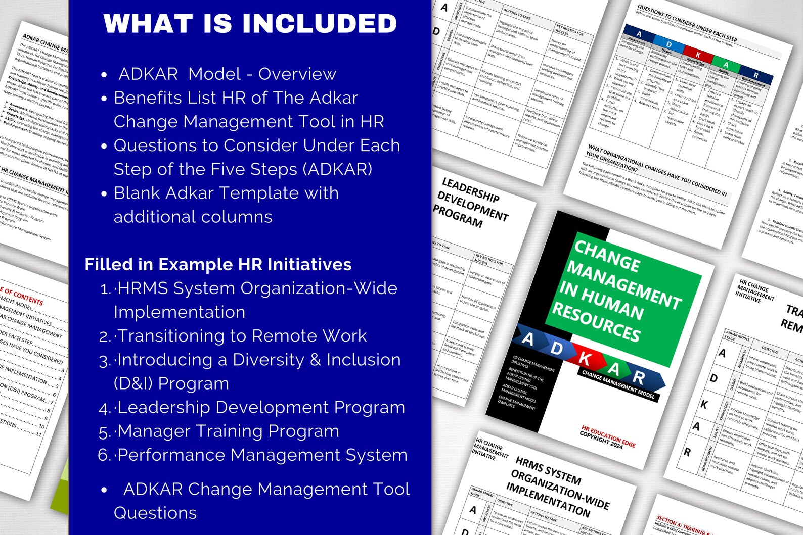 HR Change Management ADKAR Model Template (digital Download) - Etsy