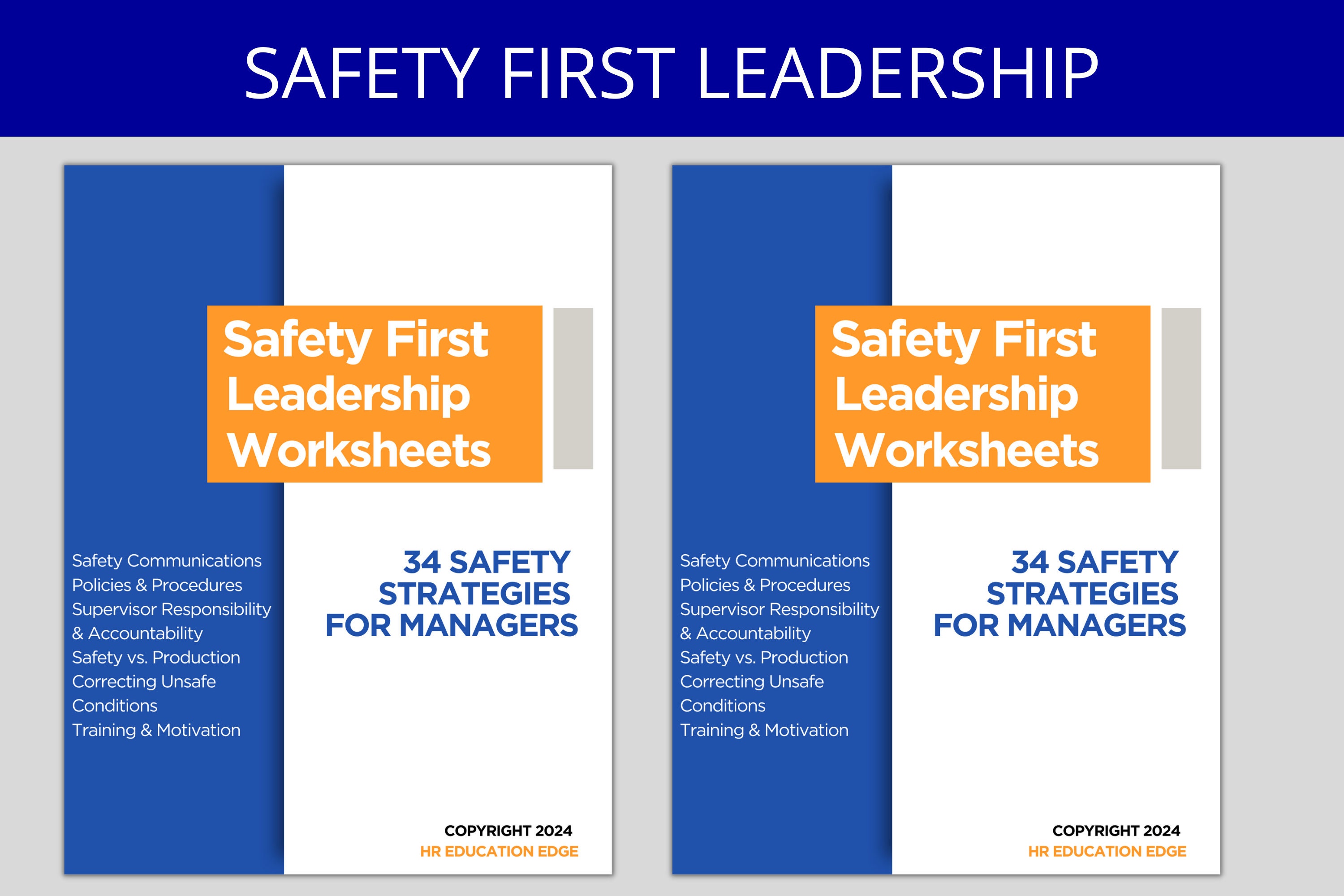 Safety First Leadership Worksheets: Manager Safety Strategies W/action ...