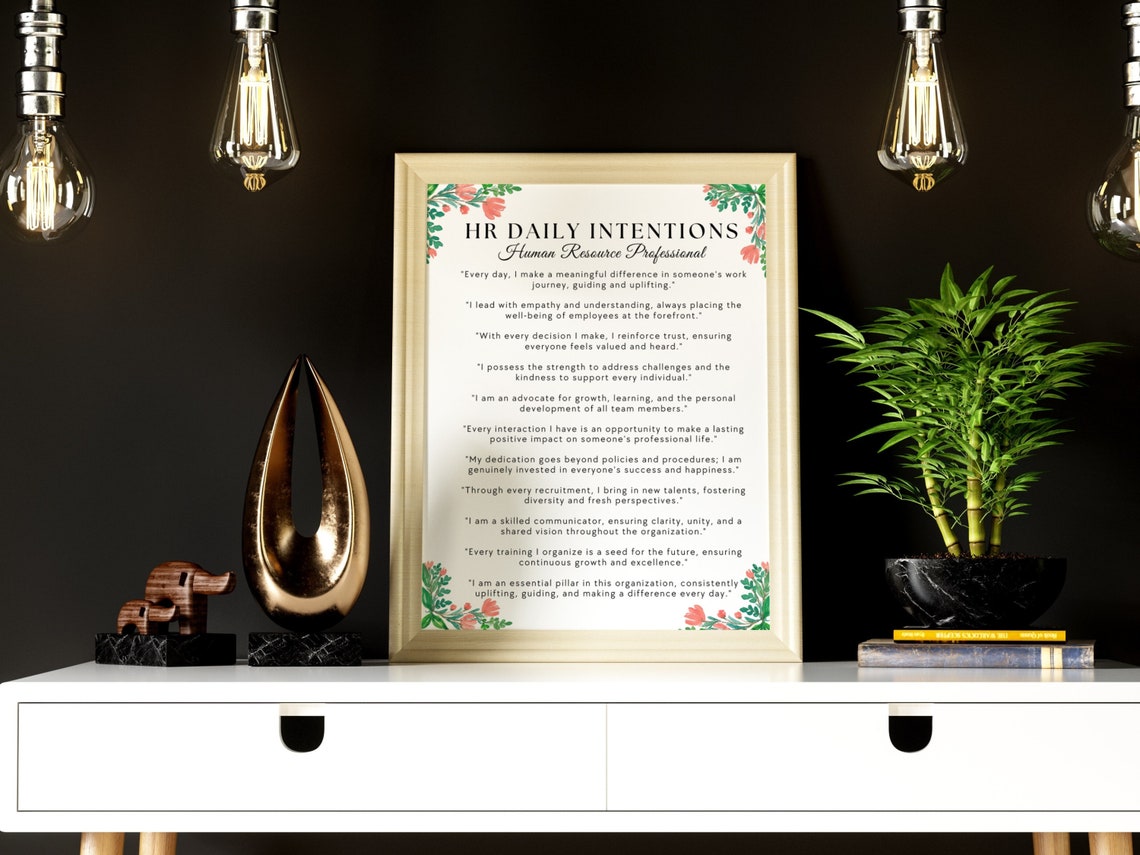 Frameable HR Inspirational Poem Printable Office Decor Perfect Gift for ...