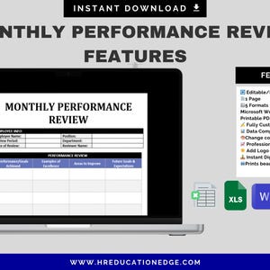 Performance Review Template Monthly | Employee Feedback, Goals ...
