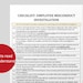 Employee Misconduct Investigation: HR Checklist Template (A4 Editable ...