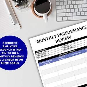 Performance Review Template Monthly | Employee Feedback, Goals ...