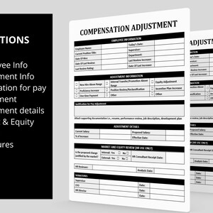 Compensation Adjustment Form | Salary Change Request | Requesting Pay ...
