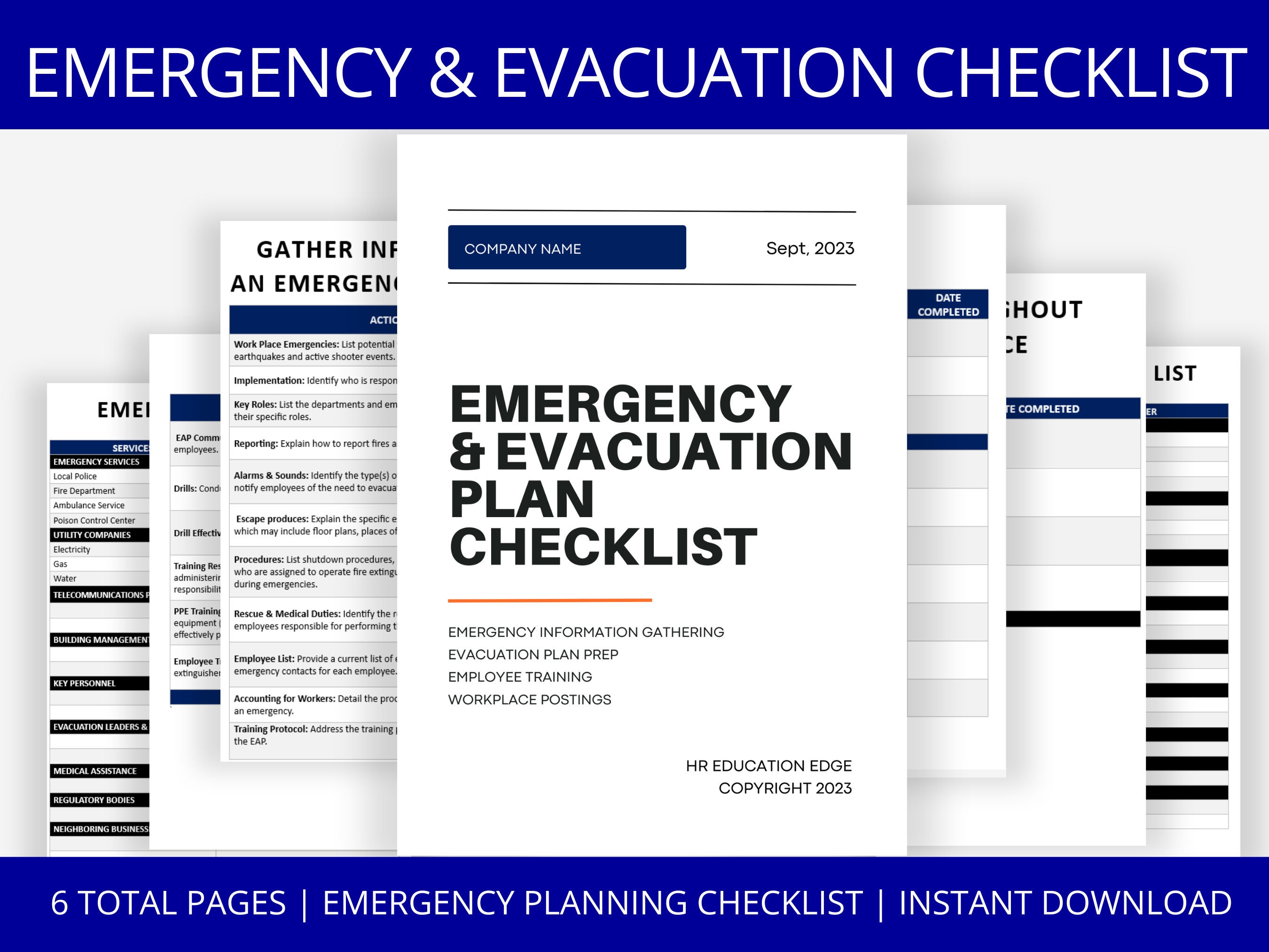 Emergency & Evacuation Action Plan Checklist: Workplace Safety Compliance | Employee Training ...