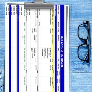 Job Candidates Tracker | Editable Excel Template | Multiple Position ...