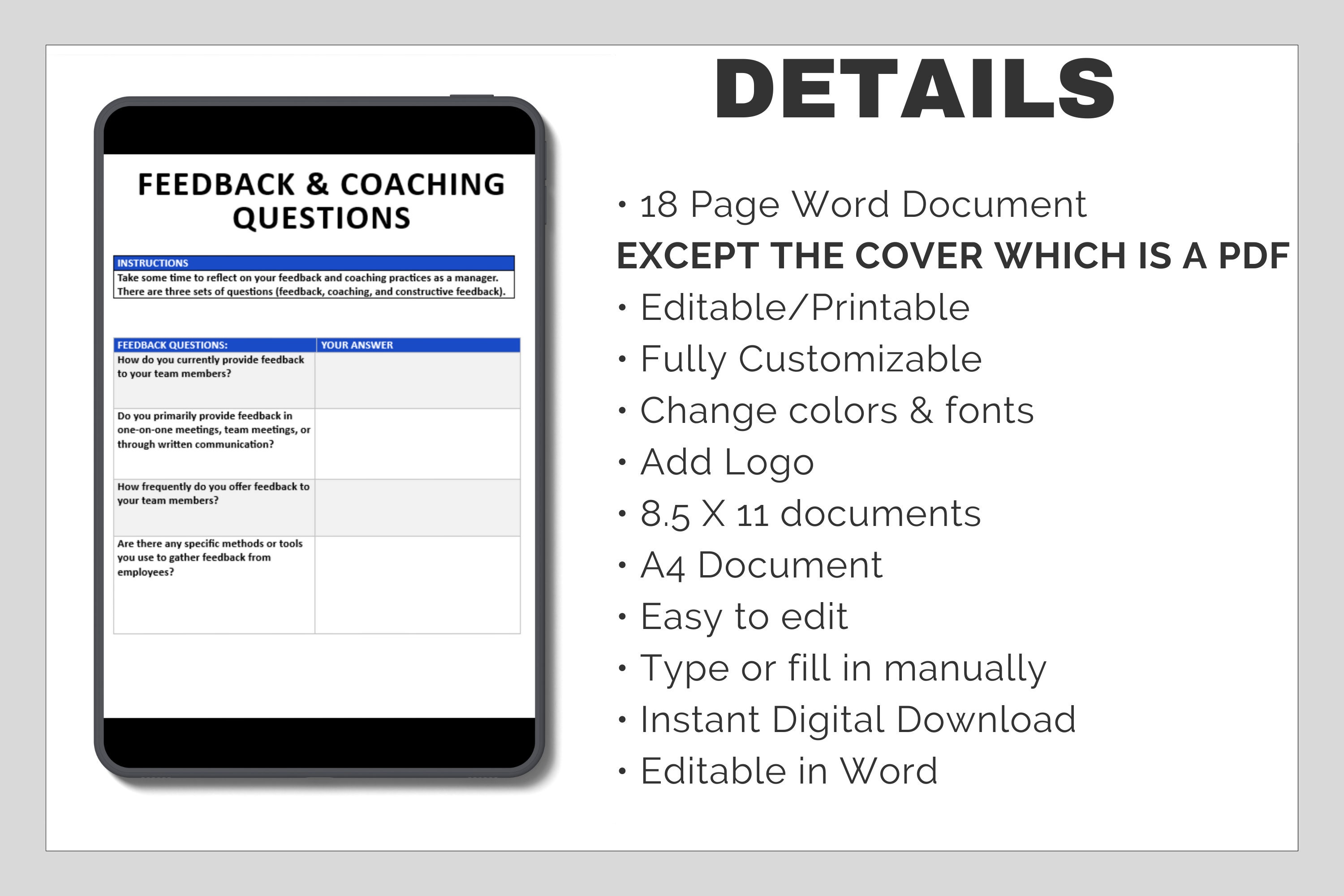 Leader Training Workbook: Coaching & Feedback Best Practices Manager ...