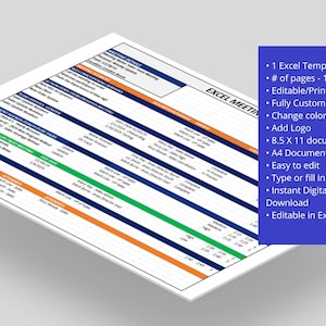 Staff Meeting Agenda: Excel Spreadsheet Template (digital Download) - Etsy