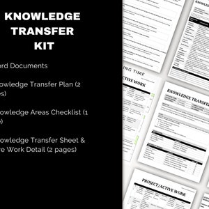 Knowledge Transfer Plan Template: Management Transition Kit (digital ...