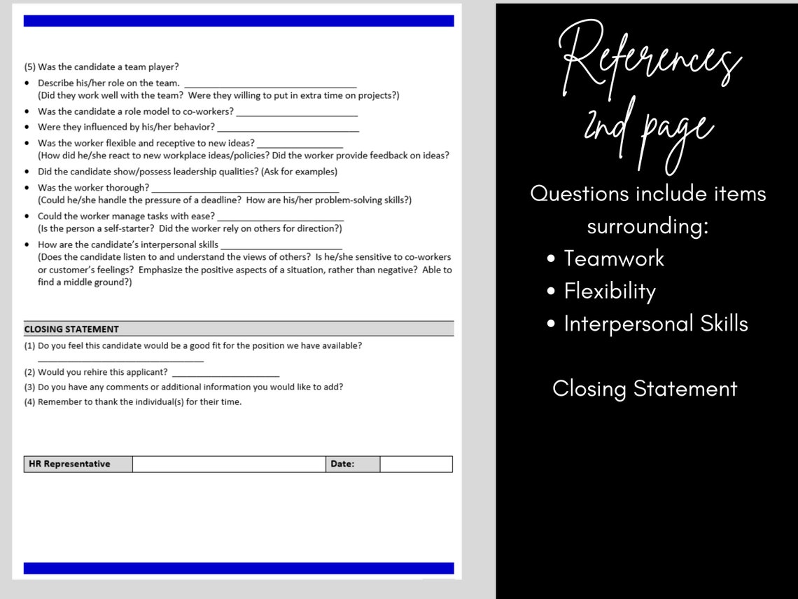 Employee Reference Phone Script HR Template for Job Recommendations ...
