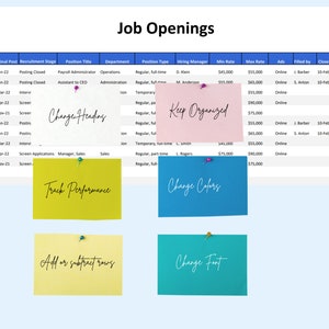 Job Openings Template | MS Excel Editable Spreadsheet | Human Resource ...