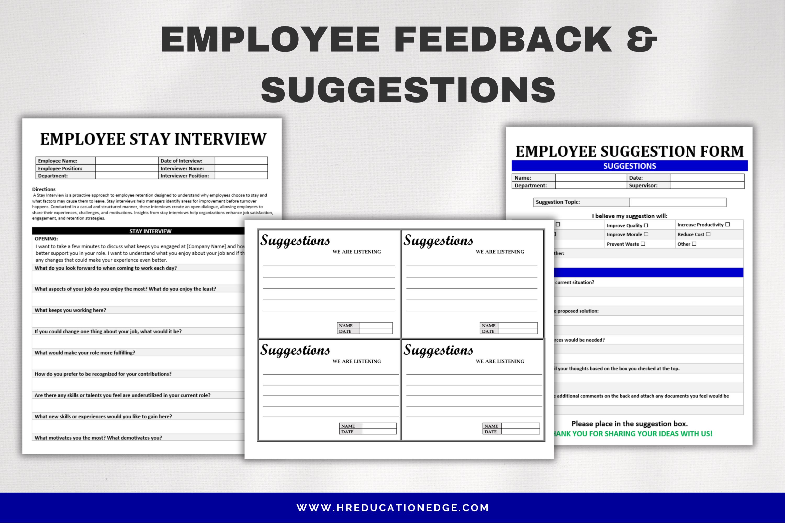 Employee Engagement HR Template Bundle: Editable Forms (digital ...
