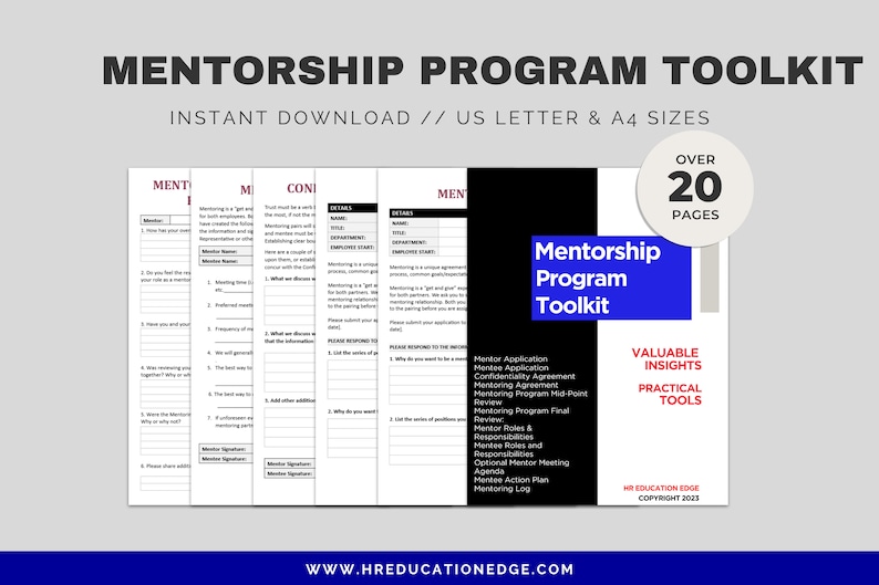 Mentorship Program Toolkit: Mentor & Mentee Resources (digital Download) - Etsy