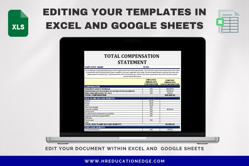 Employee Benefits & Compensation HR Template Bundle (digital Download ...