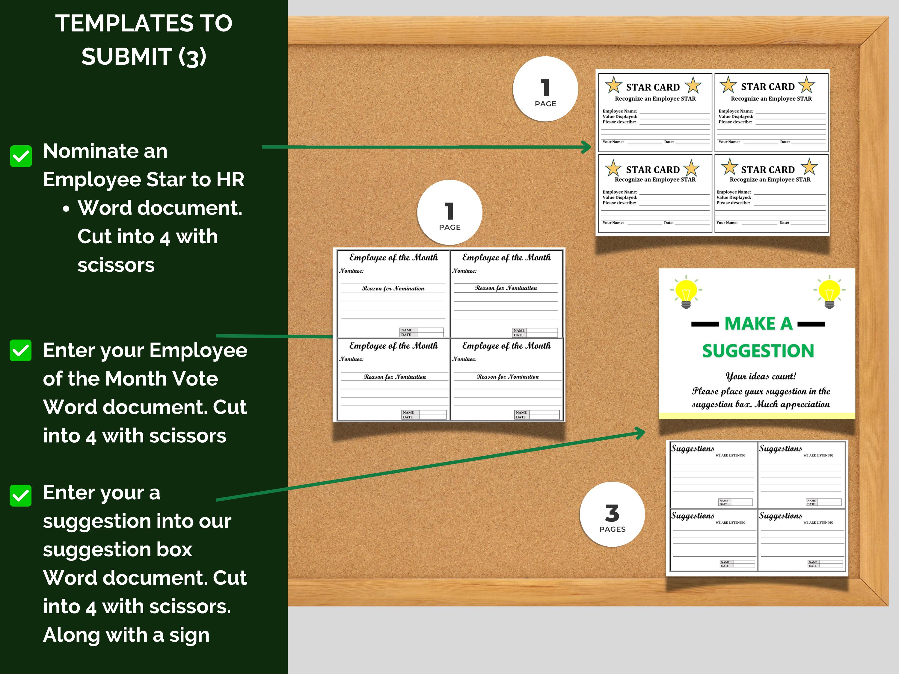 HR Bulletin Board Templates 2026: Employee Engagement, Shout Out Cards ...