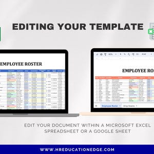Employee Roster Template: Staff Directory & Salary Tracker (excel ...