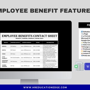 Benefits Contact Sheet | Employee HR Templates | HR Forms and Documents ...