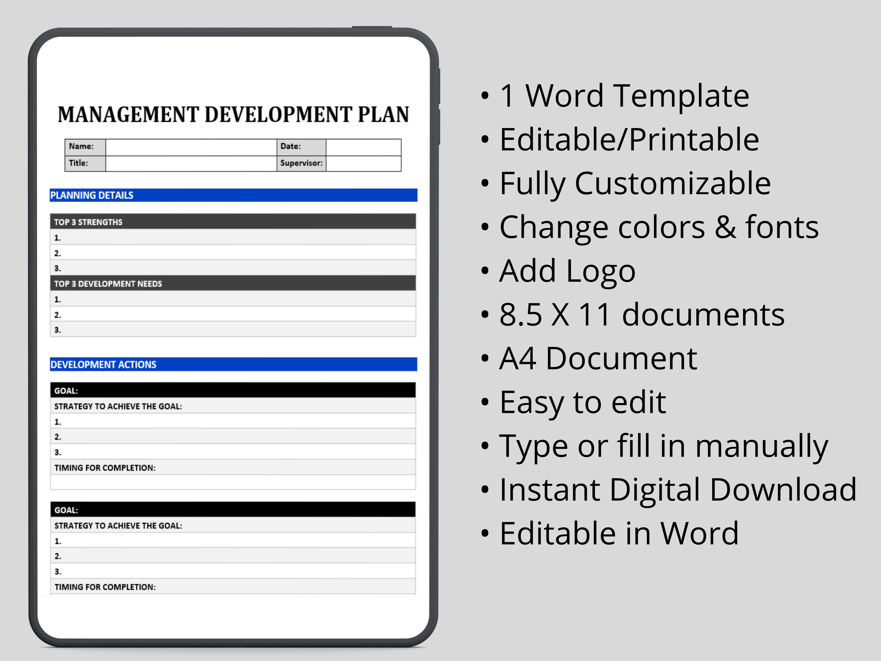 3-step Management Preparation Plan: Goals & Training Guide - Etsy