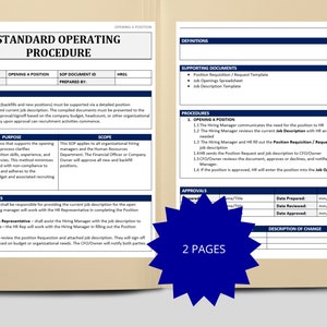 SOP Template: Standard Operating Procedure for HR (digital Download) - Etsy