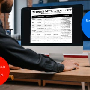 Benefits Contact Sheet | Employee HR Templates | HR Forms and Documents ...