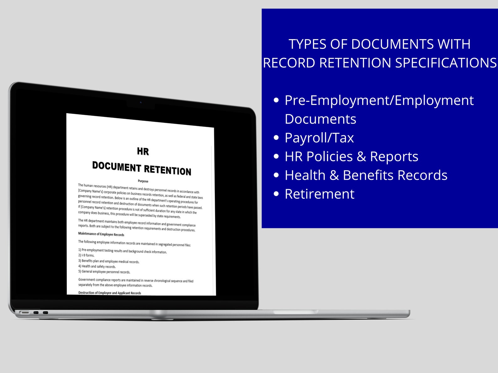 Employee Document Retention Policy: Guidelines for HR Record Management ...