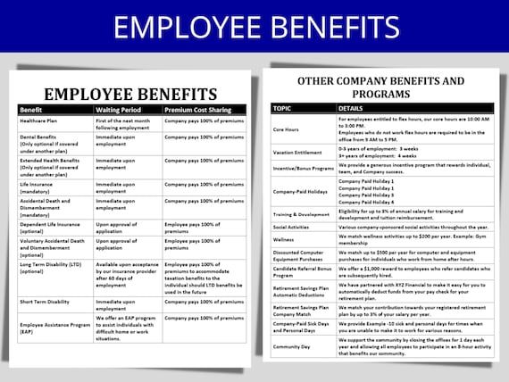 Company Benefits Examples