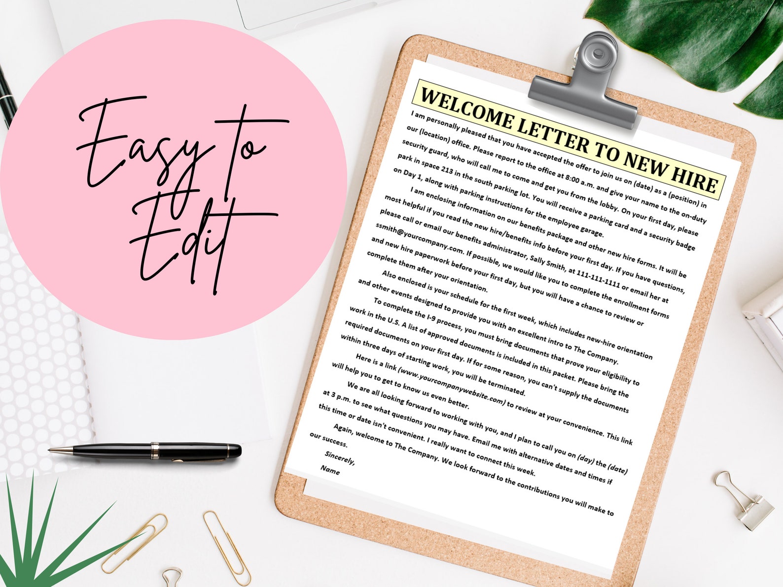 New Employee Welcome Letter: HR Onboarding Letter for New Hire - Etsy