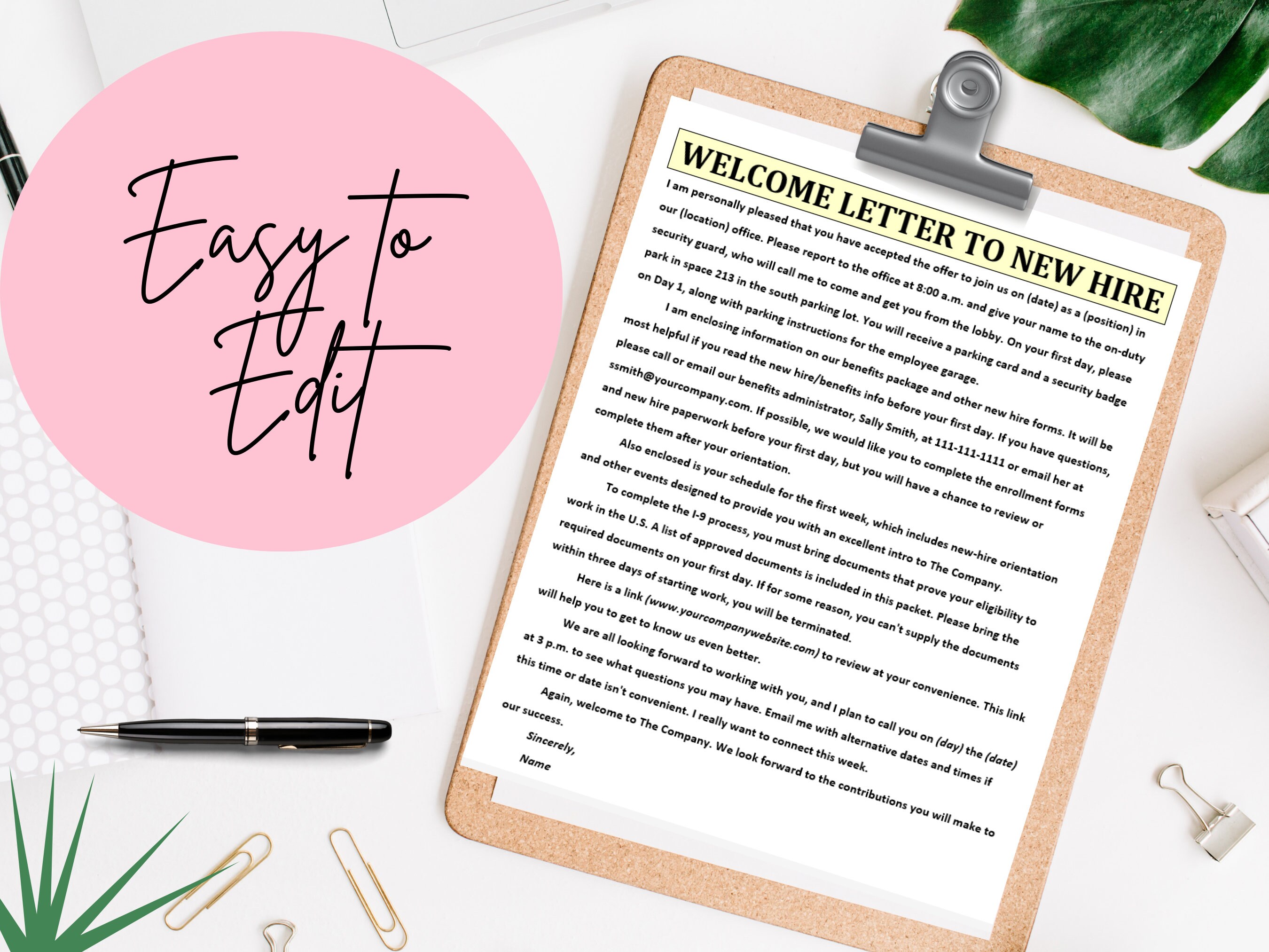 New Employee Welcome Letter: HR Onboarding Letter for New Hire - Etsy