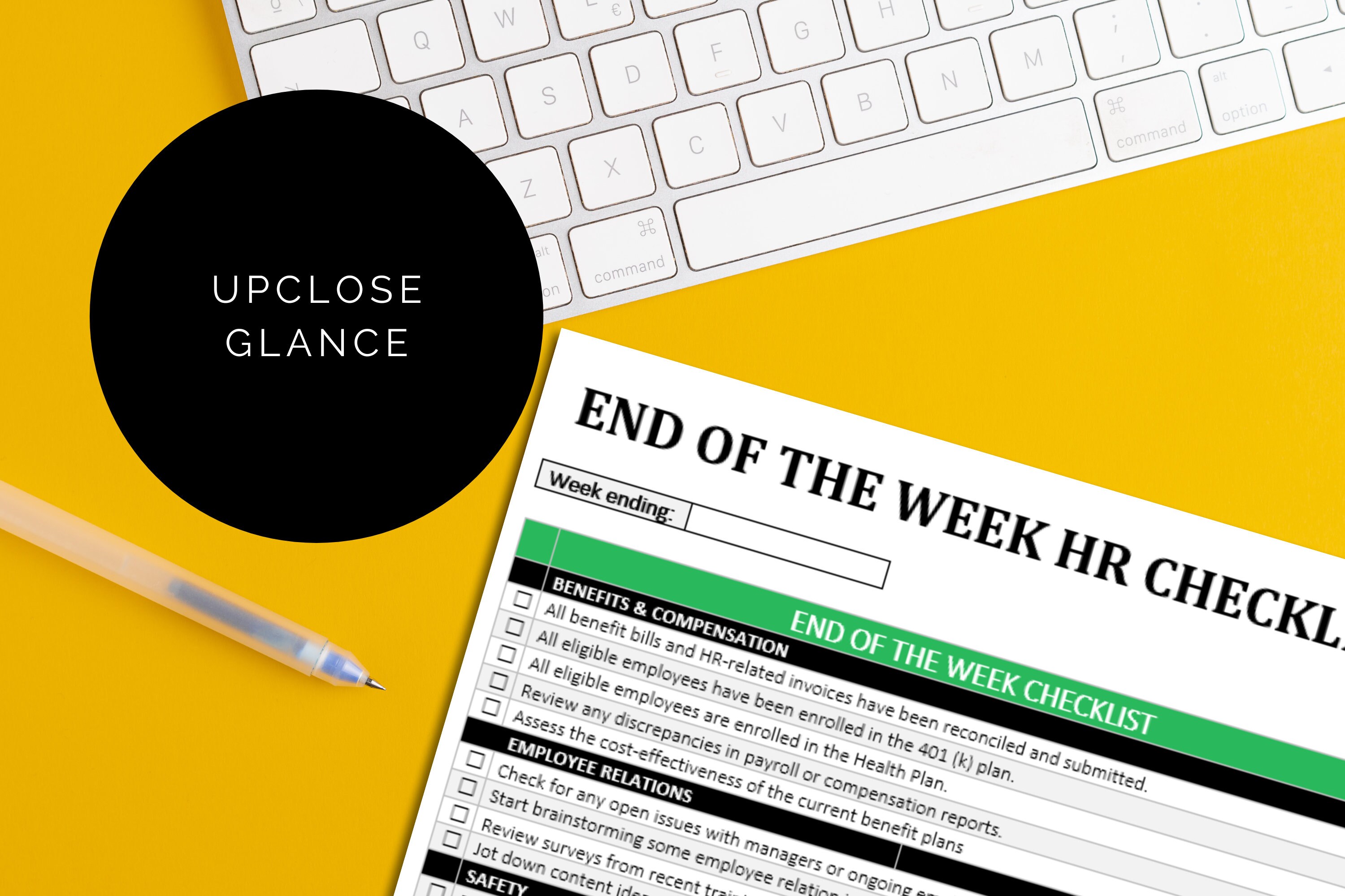 HR Weekly Wrap-up Checklist: Strategic Insights & Tasks (digital ...