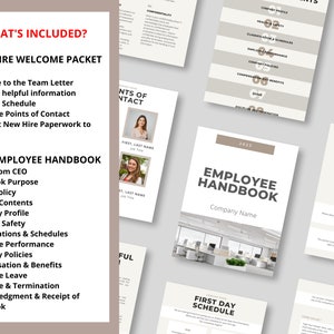 Editable New Hire Welcome Kit: Employee Onboarding Handbook (canva ...
